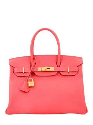 Hermès Birkin Handbag Epsom With Gold Hardware 30 - Red
