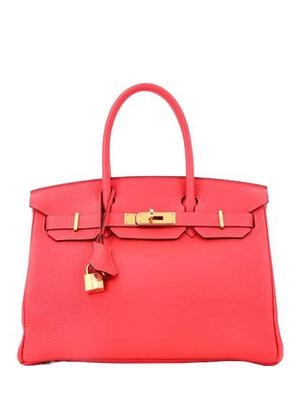 Hermès Birkin Handbag Togo With Gold Hardware 30 - Red