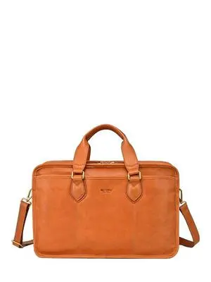 OLD TREND OLD TREND Speedwell Genuine Leather Structured Heritage Briefcase Chestnut