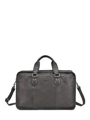 OLD TREND Speedwell Genuine Leather Structured Heritage Briefcase Slate
