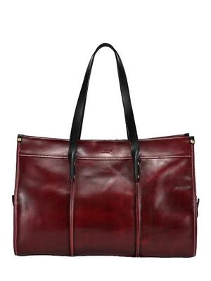 OLD TREND Fern Genuine Leather Spacious Heritage Weekender - Rusty Red