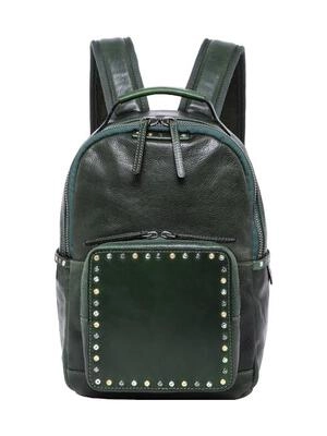 OLD TREND Westland Genuine Leather Compact Heritage Backpack - Kale