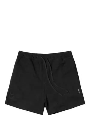 ASRV Waffle Knit Sweat Shorts With Drawstring Waist - Black