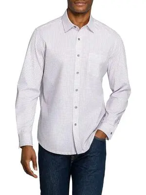 W.R.K Abstract Dot Cotton Shirt - White/wine
