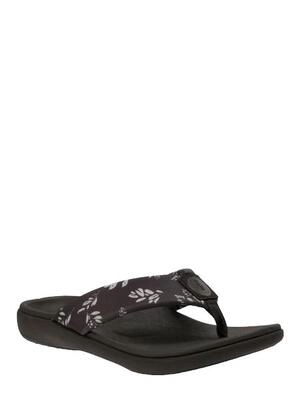 REVITALIGN Dahlia Botanical Orthotic Flip Flop - Black