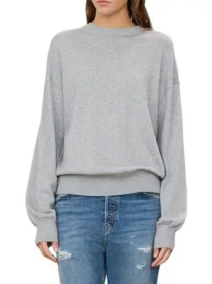 Eterne Brock Cotton & Cashmere Sweater - Grey