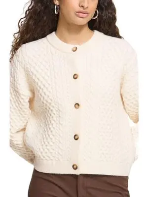 ICHI Ihdamina Cable Knit Cardigan