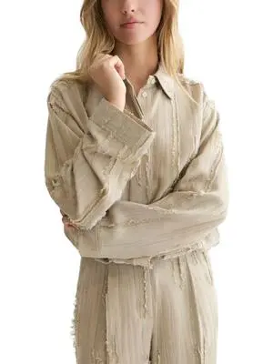 Scotch & Soda Fil Coupé Utility Shirt - Aluminum