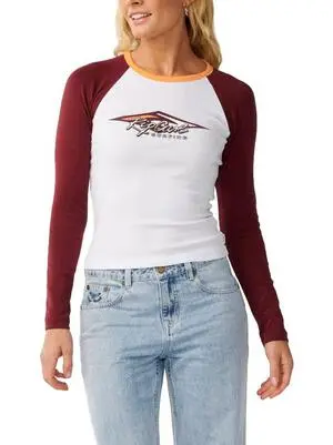 Rip Curl Island Dreams Raglan Long Sleeve Tee - White