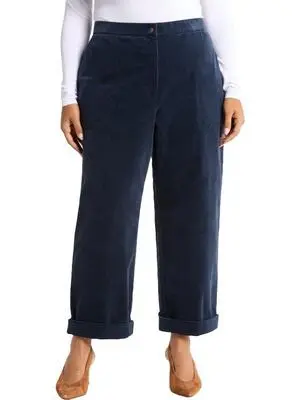 Eileen Fisher Straight Leg Corduroy Pants - Maritime