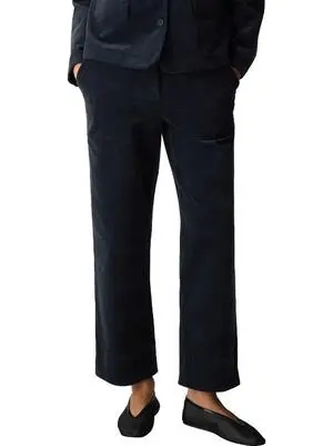 Eileen Fisher Straight Leg Corduroy Pants - Maritime