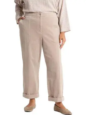 Eileen Fisher Straight Leg Corduroy Pants - Twine