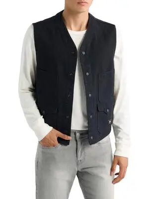 SCHOTT Cotton Canvas Utility Vest - Black