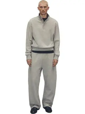 ENTIRE STUDIOS Entire Studios 3/4 Front Button Closure Sweatshirt With Ribbed Hems (Unisex) Grigio