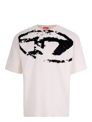 DIESEL® Graphic Short Sleeve Crewneck T-shirt - Ivory