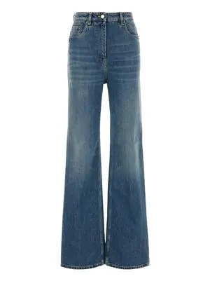 Prada High-waist Wide-leg Denim Jeans - Blue