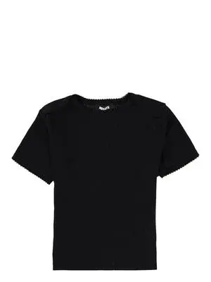 ROTATE BY BIRGER CHRISTENSEN Organic Cotton And Modal Blend T-shirt - Black