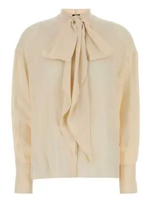 Etro Etro Silk-Blend Crepe Shirt Yellow