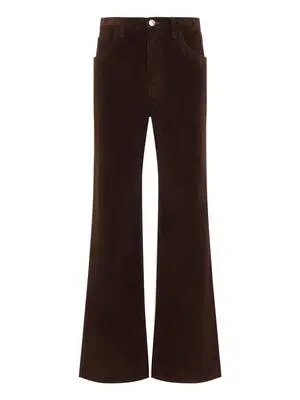 Marni Marni Women's Five-Pocket Cotton Flared-Leg Pants Brown