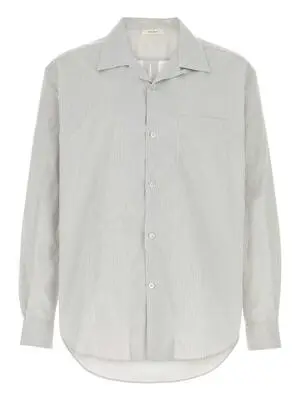 THE ROW Embroidered Stretch Poplin Shirt For - Stripped