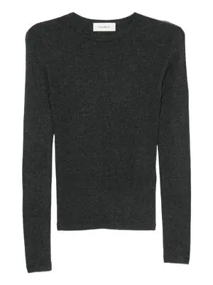 LISA YANG Vivian Cotton And Cashmere Long Sleeve T-shirt - Blue
