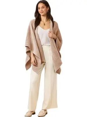 SOFTIES Solid Ribbed Marshmallow Shawl Coco