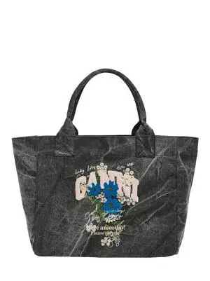 GANNI Medium Trapeze Shopper - Phantom