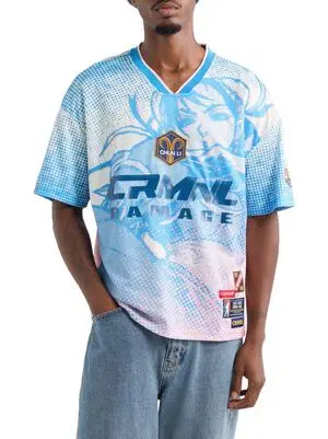 CRIMINAL DAMAGE Chun Li Sports Jersey - White/pink/blue