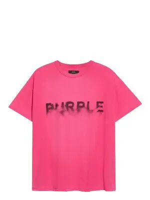 PURPLE BRAND Textu Inside Out Cotton Graphic T-shirt - Red