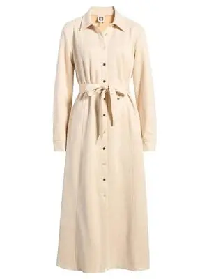 Anne Klein Belted Midi Shirtdress - Macadamia