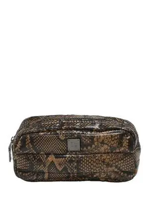 THINK ROYLN Touch-up Carryall Essentials Faux Leather Pouch - Neo Python