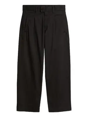 BOSS Pleated Wide Leg Trousers - Black