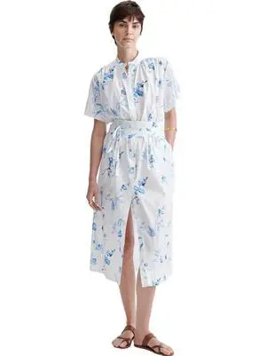 Vanessa Bruno Ghala Floral Shirt Dress - Ecru