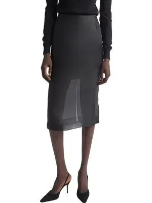 Carolina Herrera Silk Knee Length Skirt - Black