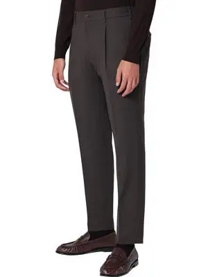 SANTANIELLO Wool Blend Trousers - Brown
