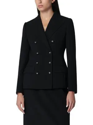 Dolce & Gabbana Double-breasted Virgin Wool Jacket - Black
