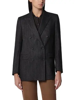 TAGLIATORE Tagliatore Double-Breasted Herringbone Jacket