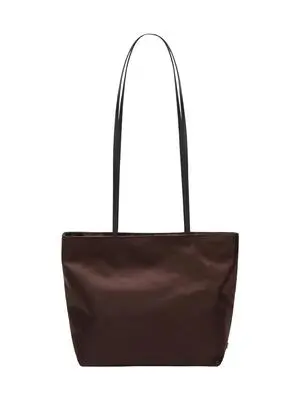 VALESQUE Satin Nylon Spaghetti Tote Bag - Brown