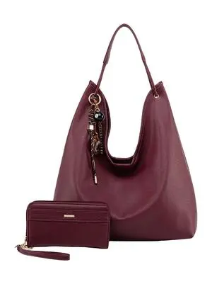 MKF COLLECTION - J'OMOR Eloa Hobo Bag With Wallet - Red