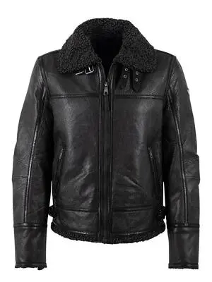 MAURITIUS Mauritius Shearling-Lined Winter Leather Jacket