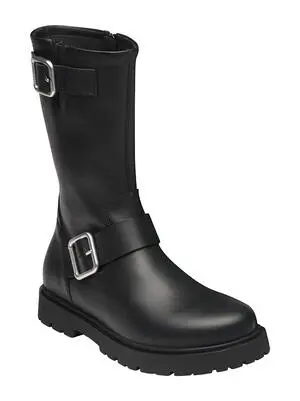 BIRKENSTOCK Highwood Mid Buckle Natural Leather Boots Black