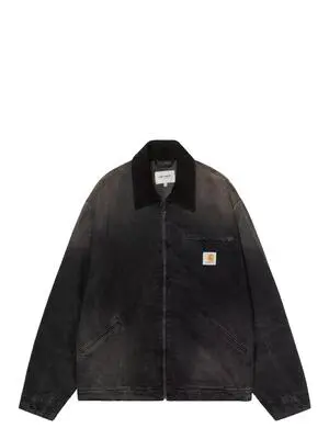 Carhartt Work In Progress Og Detroit Corduroy-collar Faded Jacket - Black
