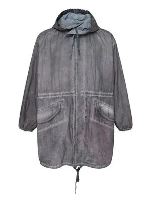 MAISON MARGIELA Drawstring Hooded Parka - Grey