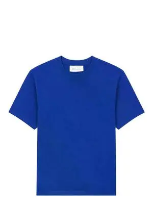 AMI Paris AMI Paris Cotton T-Shirt With Embossed Ami De Coeur Blue
