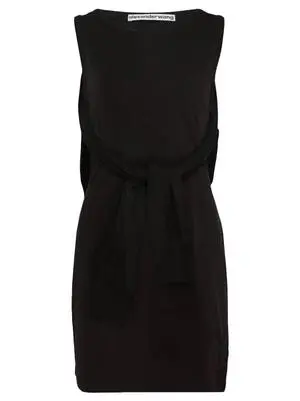 ALEXANDER WANG Layered Sweater-tie Mini Dress