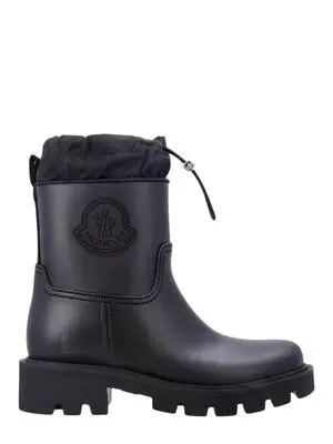 Moncler Kickstream Drawstring-top Logo-patch Ankle Boots Black