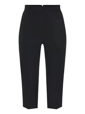Elisabetta Franchi Crêpe And Satin Trousers - Black