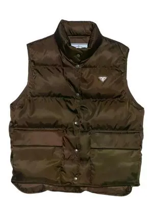 Prada Re-nylon Quilted Gilet - Brown