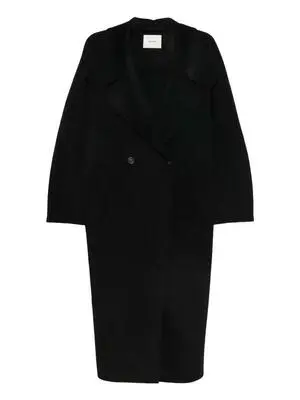 LISA YANG Button-back High-neck Coat - Black