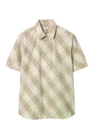 Burberry Checked Shirt - Neutrals